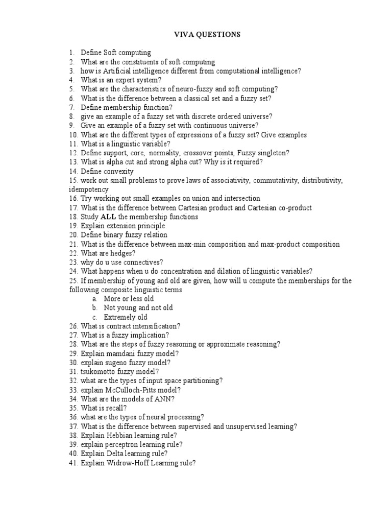 Viva Questions | PDF | Computational Neuroscience | Artificial Neural Network