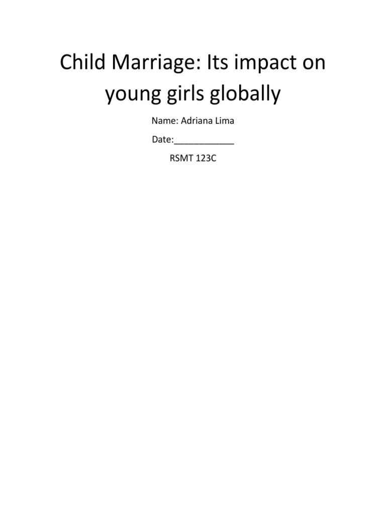 Child Marriage | PDF | Child Marriage | Marriage