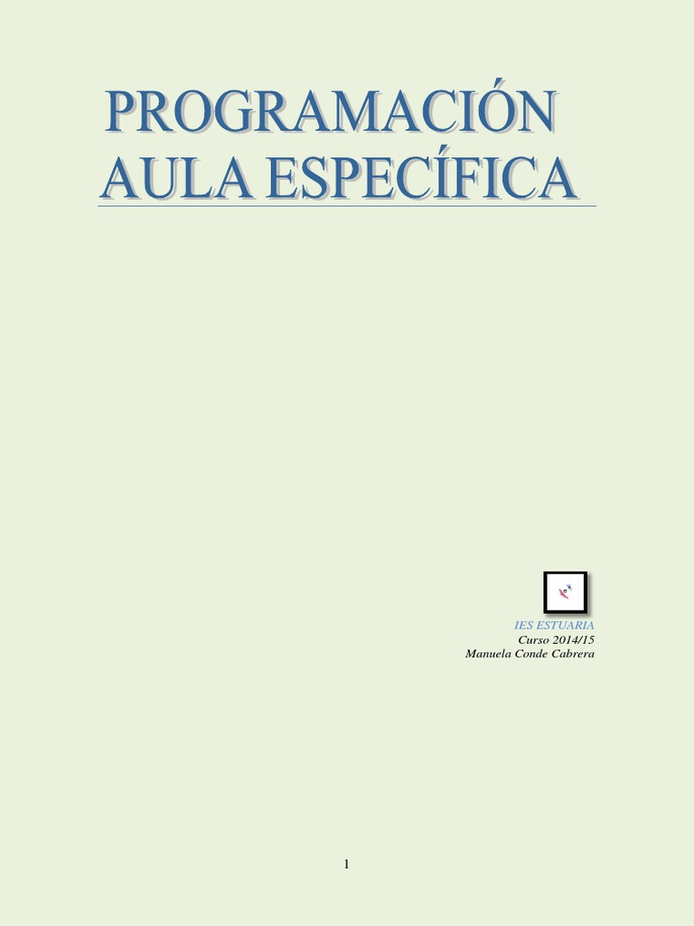 Programacion Aula-Especifica | PDF | Aprendizaje | Aquisición de idioma