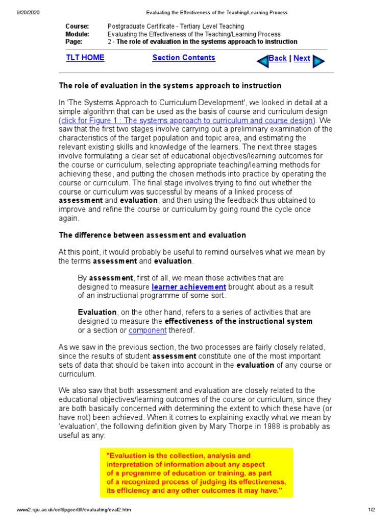 Evaluating Teaching Effectiveness in Education | PDF | Educational ...