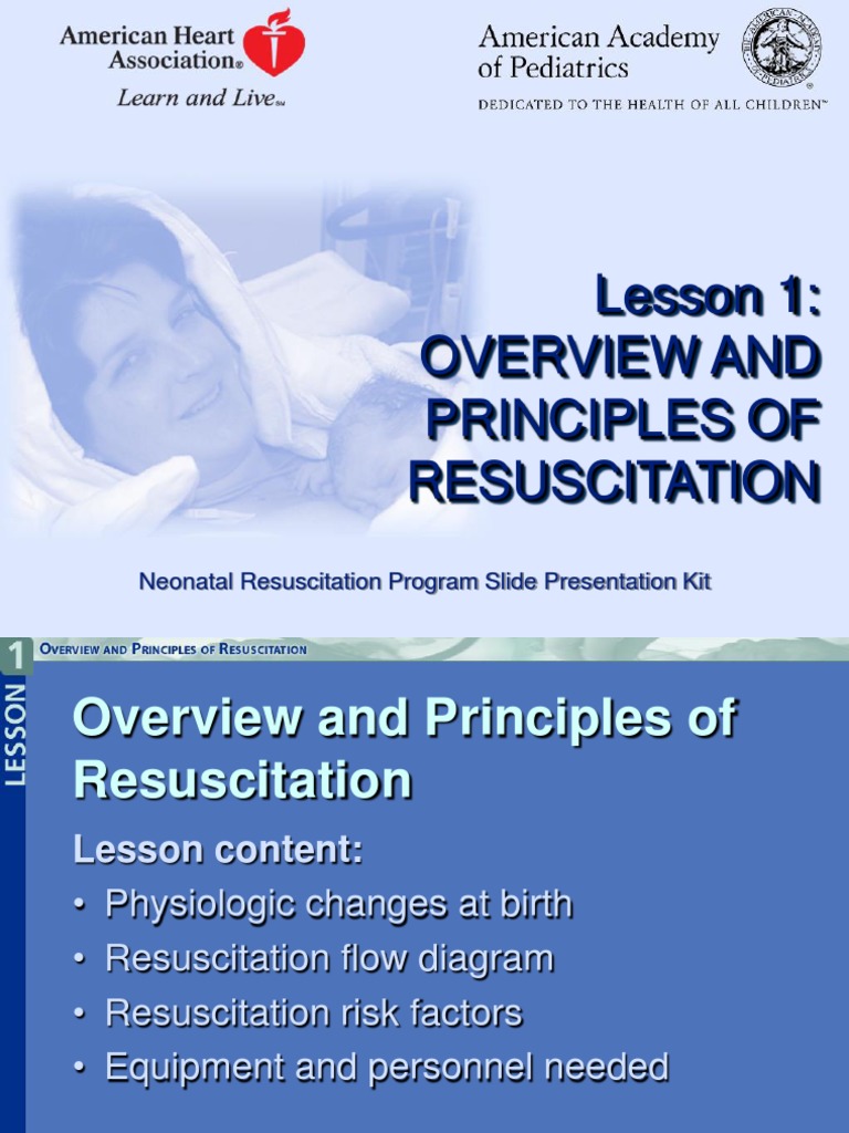 NRP Overview and Principles of Resuscitation | PDF | Fetus | Lung