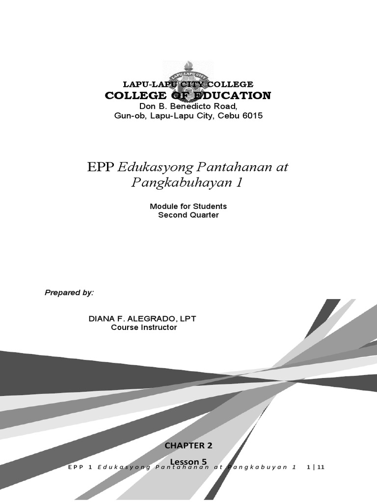 EPP Module 2 | PDF | Learning | Project Based Learning
