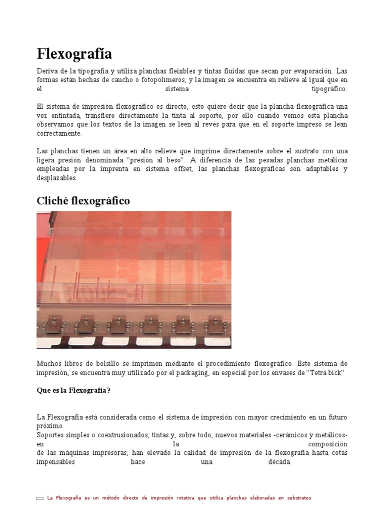 La Flexografía Un Método De Impresión Rotativo Directo Para Empaques Y