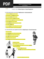 Simple Present vs Present Progressive Worksheet | PDF
