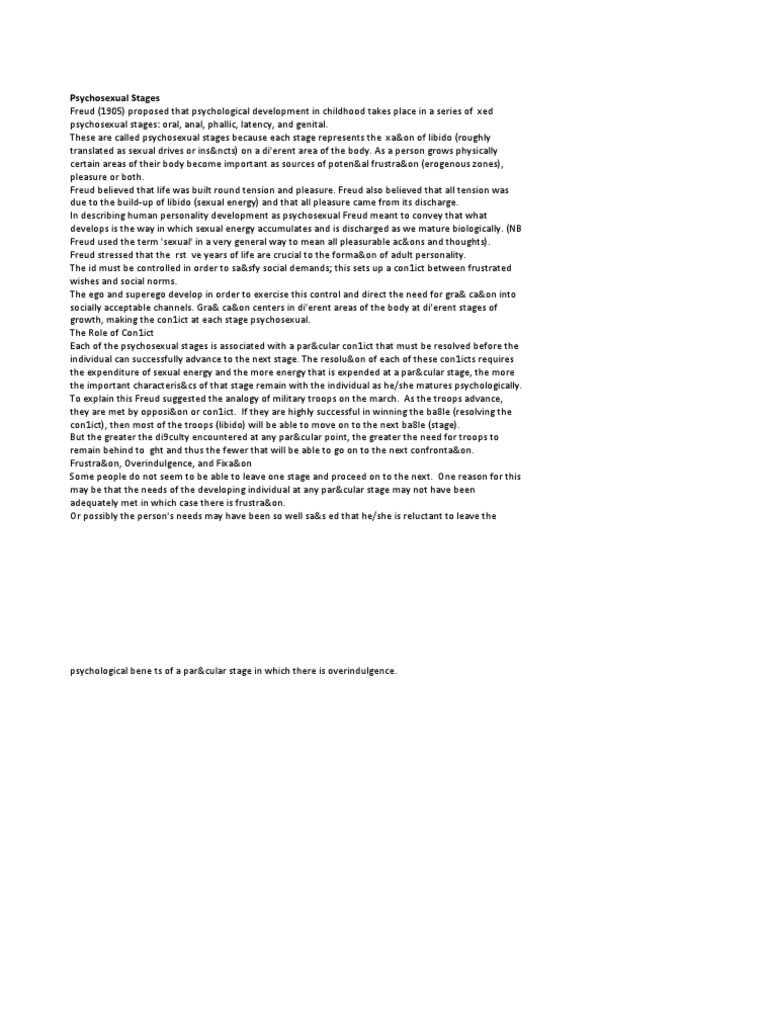 Psychosexual Stages | PDF | Freud Family | Libido