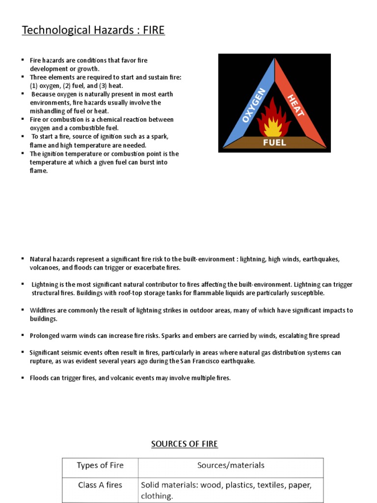 Technological Hazards: FIRE | PDF