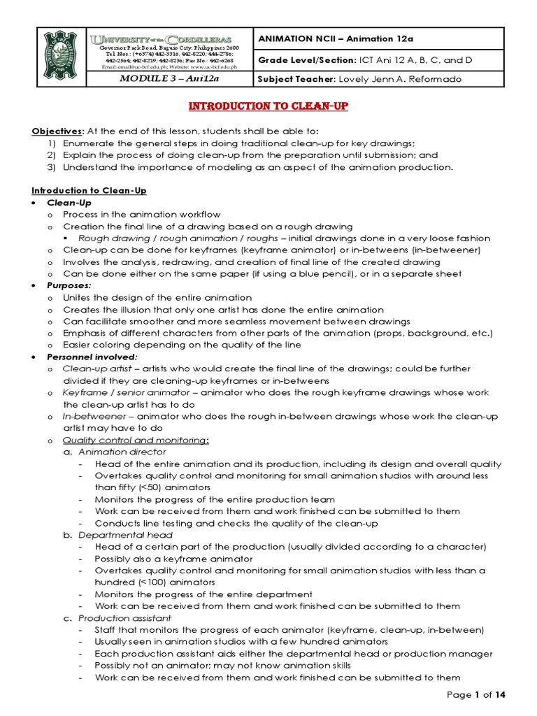 Week 3 - Introduction To Clean-Up PDF | PDF | Shape | Pencil