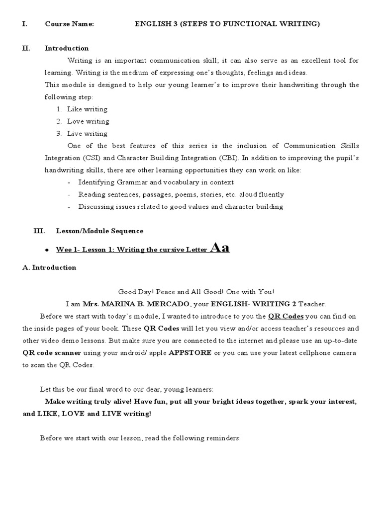 English 3 (Steps To Functional Writing) | PDF | Qr Code | Semiotics