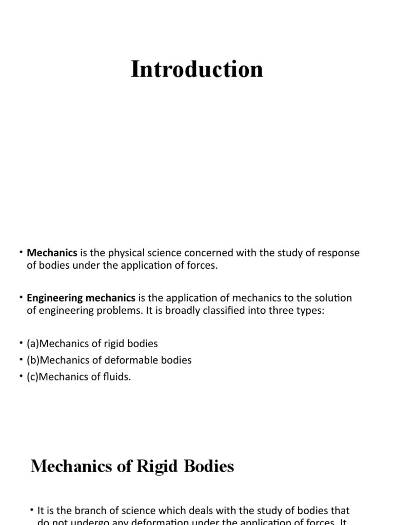 1.introduction To Engg Mechanics | PDF | Acceleration | Force