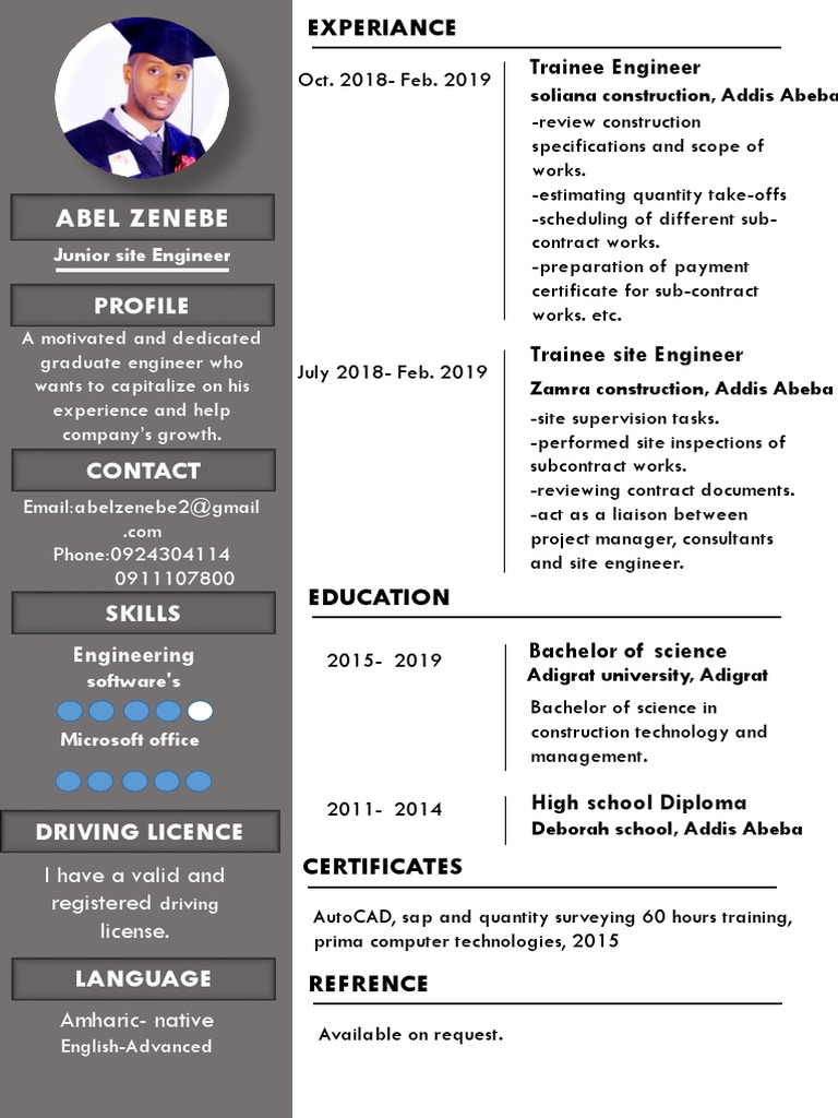 Abel Zenebe CV | PDF | Computing | Software