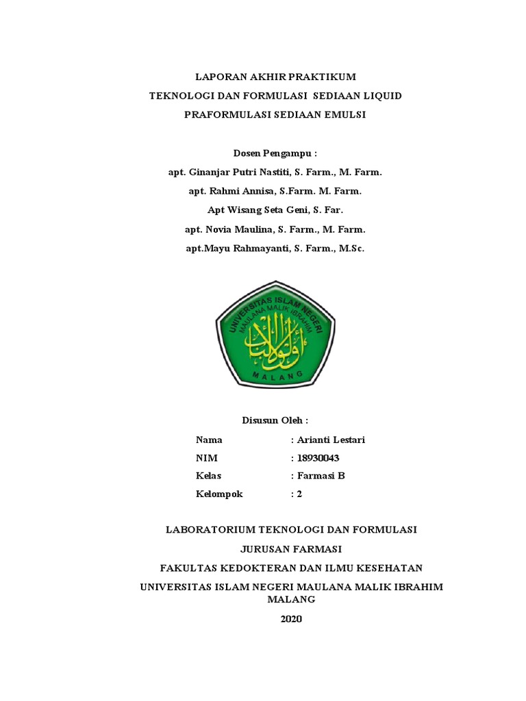 Pengujian Emulsi Minyak Ikan | PDF