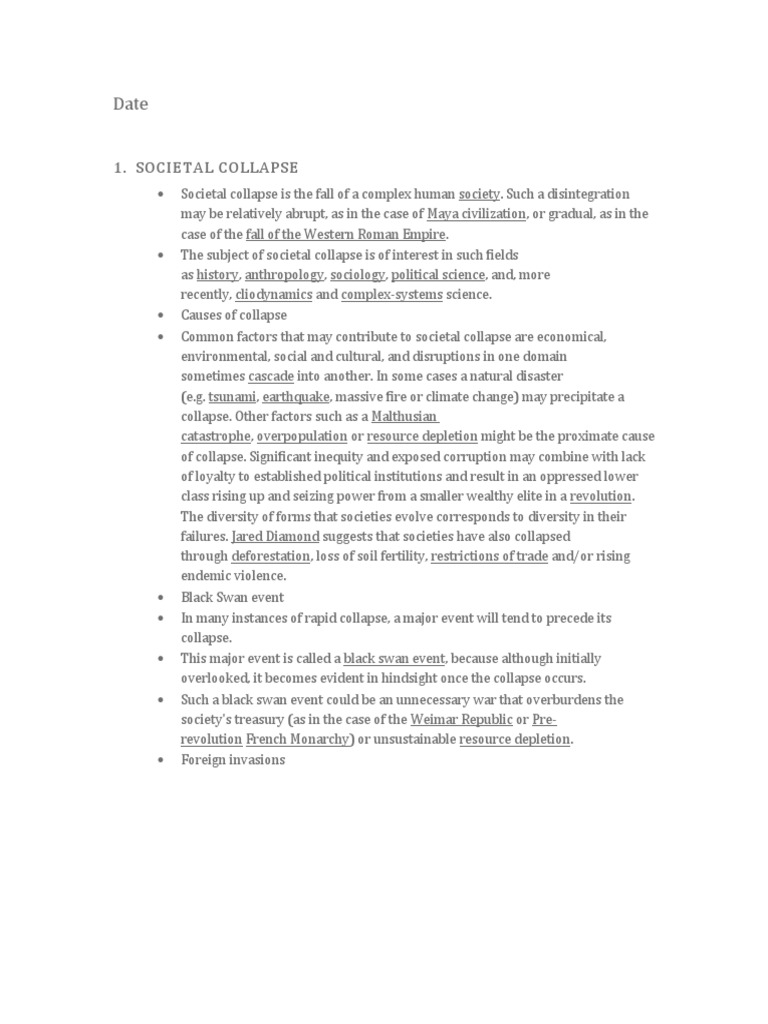 Societal Collapse | PDF