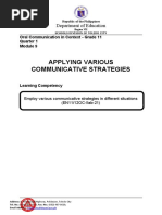 Types of Communicative Strategy: Topic Control, Topic Shifting, Repair ...