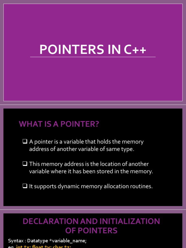 Pointers In C Pdf Pointer Computer Programming Variable Computer Science