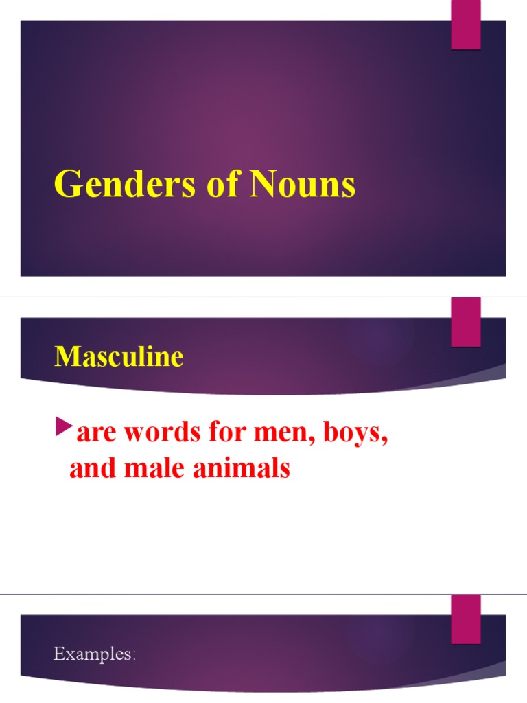 Gender Types of Nouns Explained | PDF