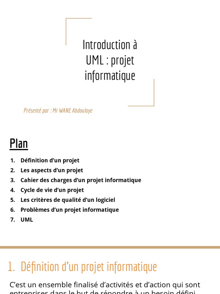 Introduction à UML pour projets informatiques | PDF | Langage de ...