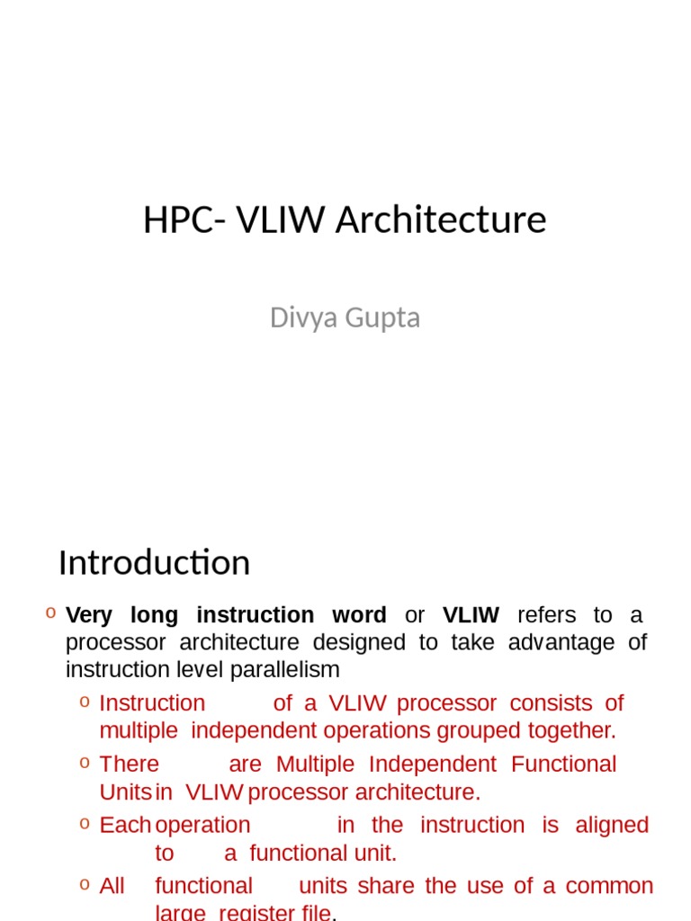 VLIW Architecture | PDF