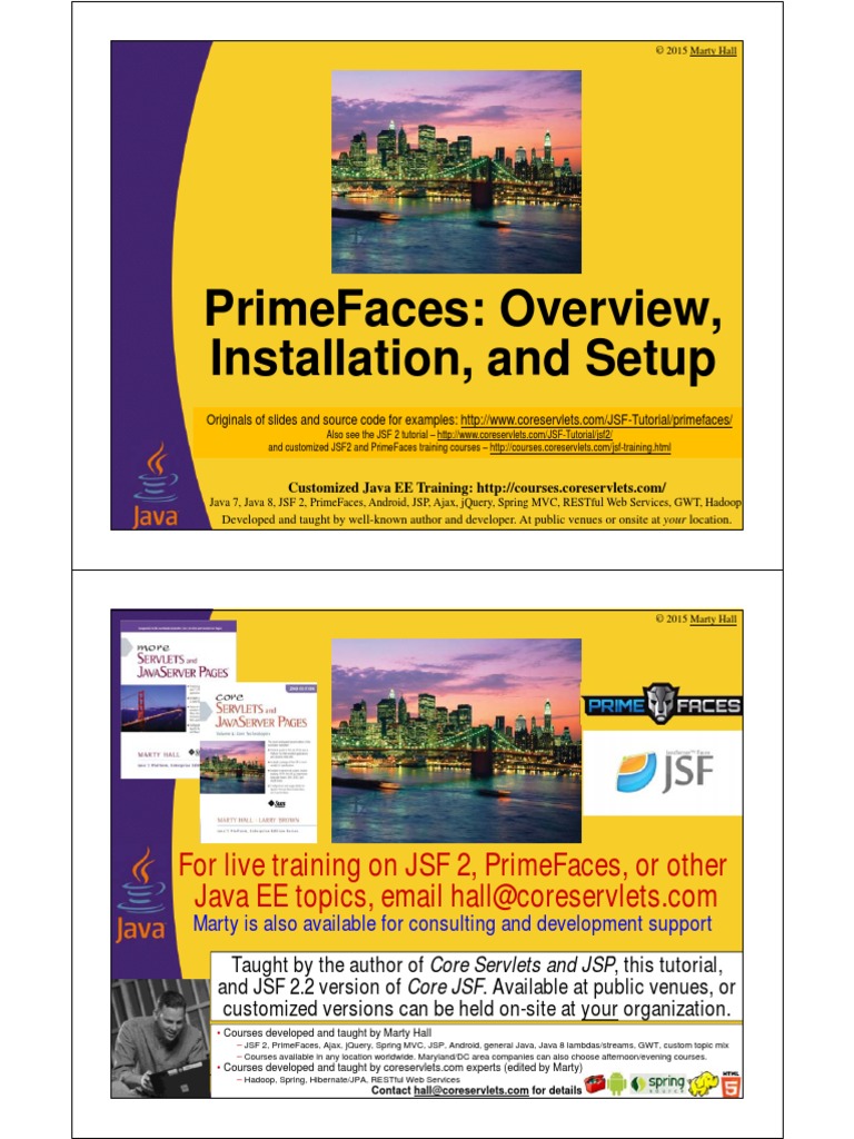 PrimeFaces Overview Setup Installation | PDF | Java Server Faces | Java Server Pages