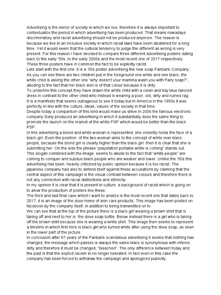 Tesina English | PDF | Racism | Discrimination & Race Relations