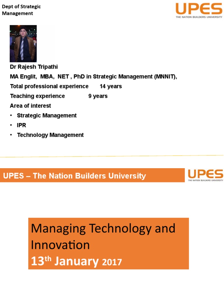 Importance of Managing Technology | PDF | Strategic Management | Business