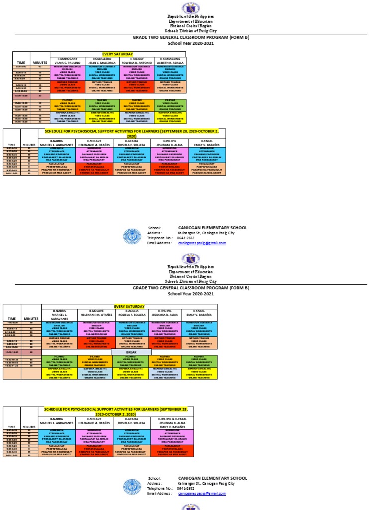 Homeroom Guidance-Psychosocial Program-Grade2 | PDF | Behavior ...