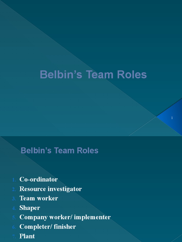 Belbin's Team Roles | PDF