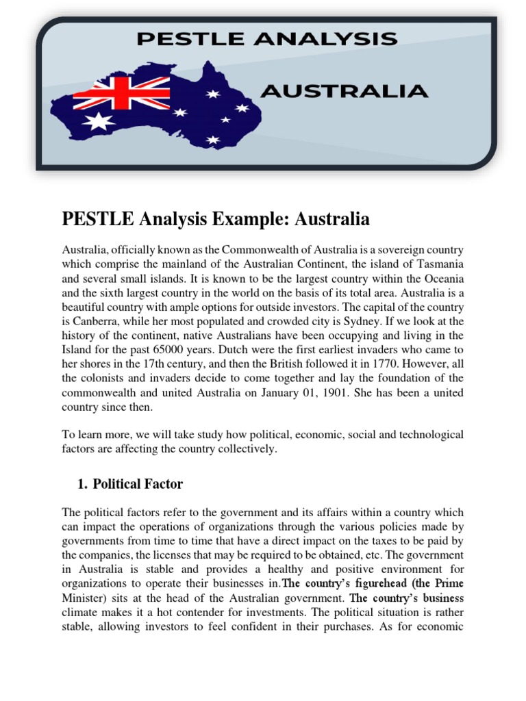 PESTLE Analysis of Australia | PDF | Australia | Gross Domestic Product