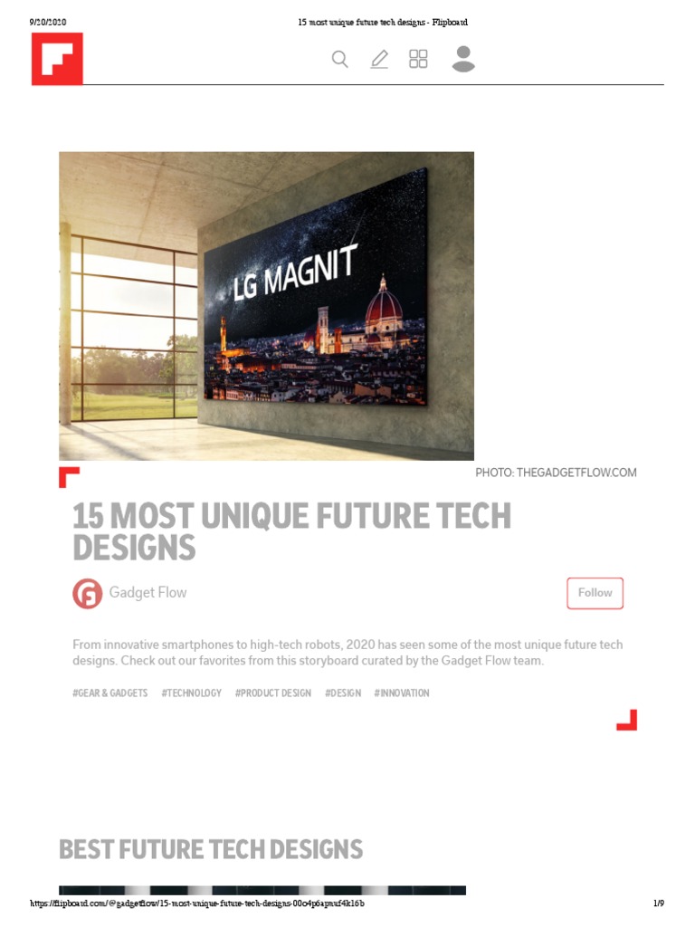 15 Most Unique Future Tech Designs - Flipboard | PDF | Media Technology ...