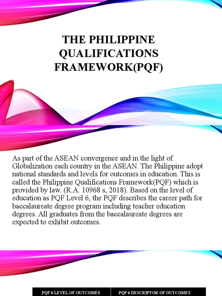 Philippine Qualifications Framework Overview | PDF