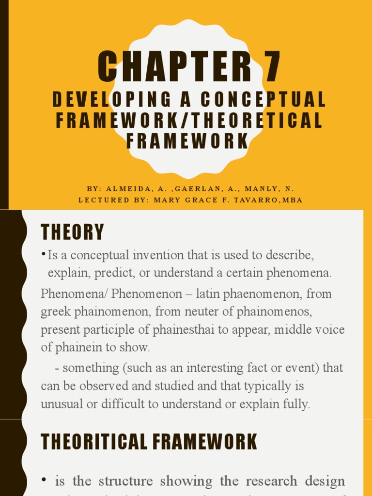 Chapter 7 Developing A Conceptual Framework | PDF | Theory | Hypothesis