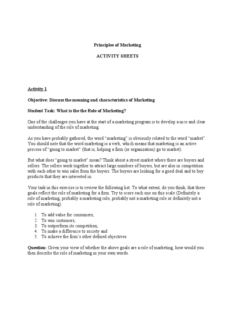 Understanding Marketing Principles | PDF | Marketing | Banks
