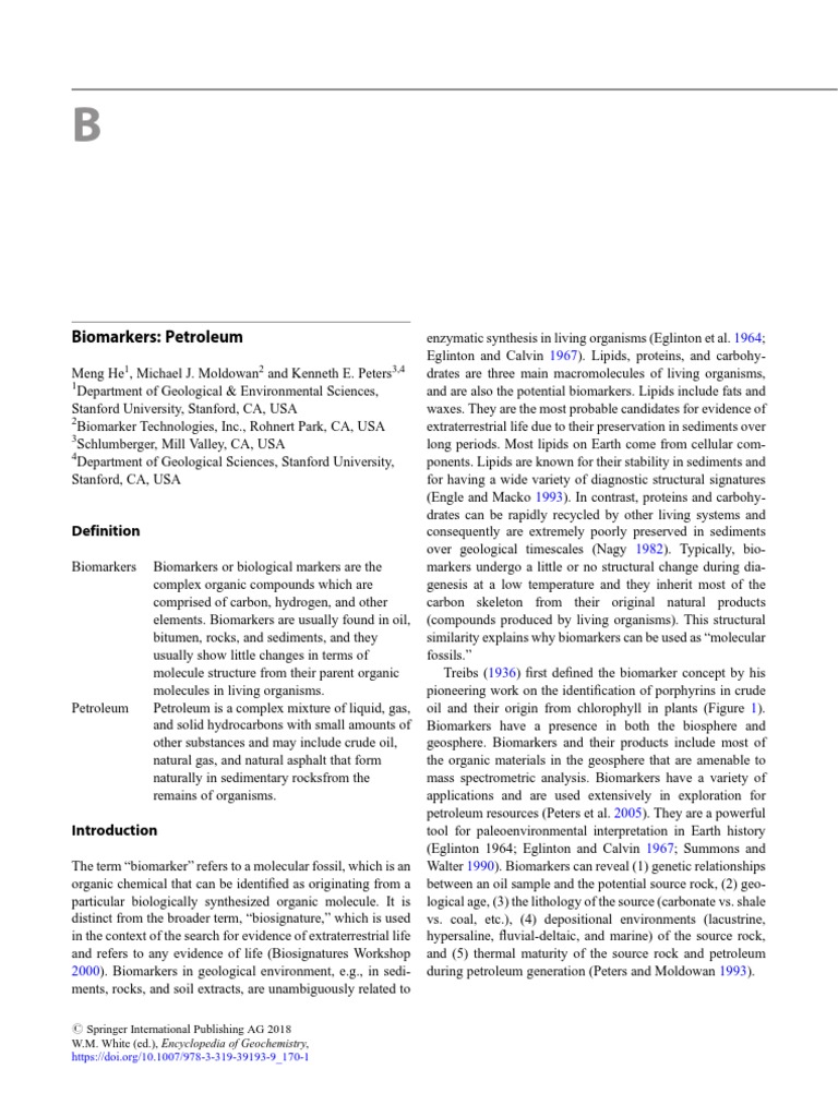 Biomarkers: Petroleum | PDF | Gas Chromatography | Mass Spectrometry