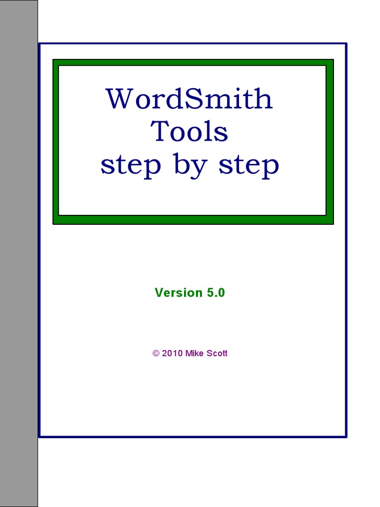 Wordsmith Tools Step by Step: © 2010 Mike Scott | PDF | Computer File ...