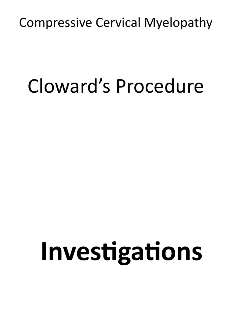 Cloward's Procedure | PDF | Vertebra | Common Carotid Artery