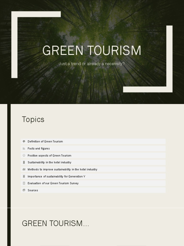 Green Tourism Presentation PDF | PDF | Tourism | Sustainability