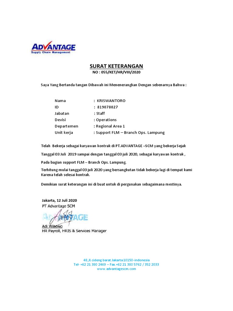 Surat Paklaring 3 PDF | PDF