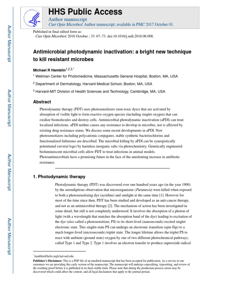 2016.10.00 - Antimicrobial Photodynamic Inactivation | PDF ...