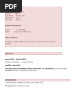 CV Form 1 | PDF