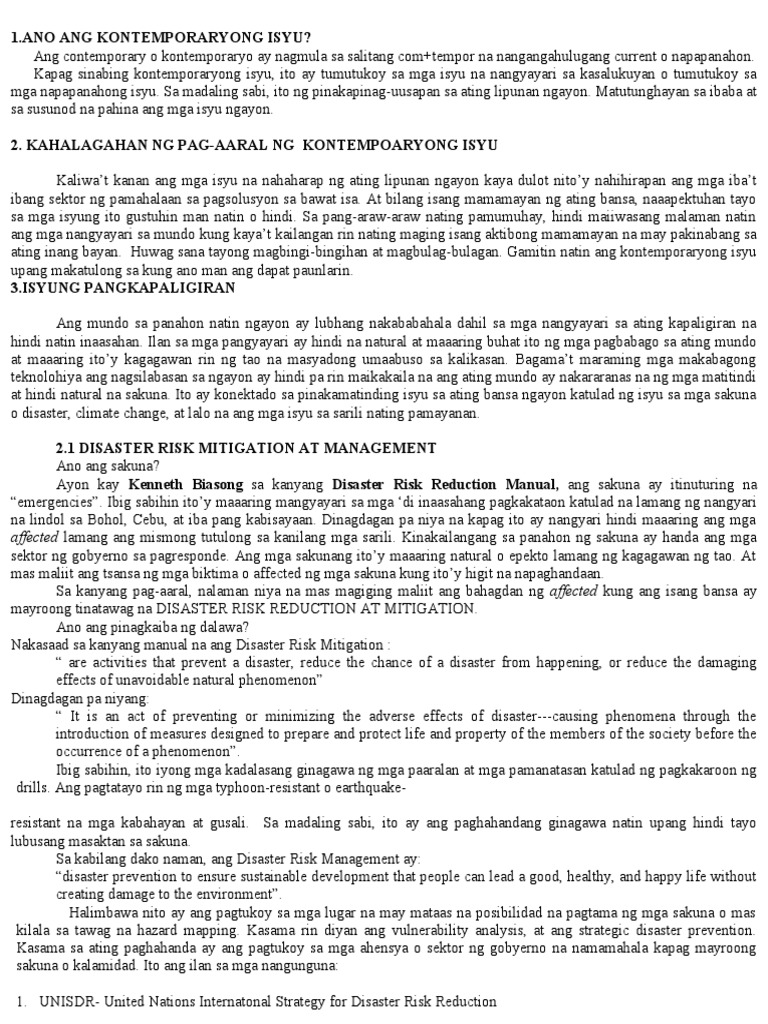 Kontemporaryong Isyu | PDF