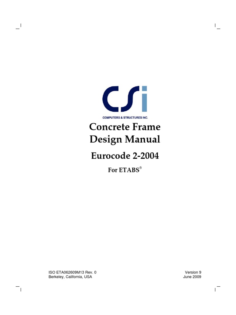 Concrete Frame Design Manual: Eurocode 2-2004 | PDF | Beam (Structure ...