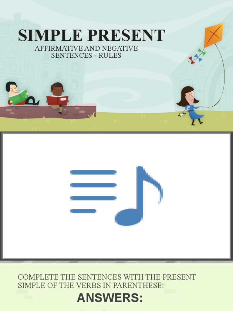 Simple Present: Affirmative and Negative Sentences - Rules | PDF