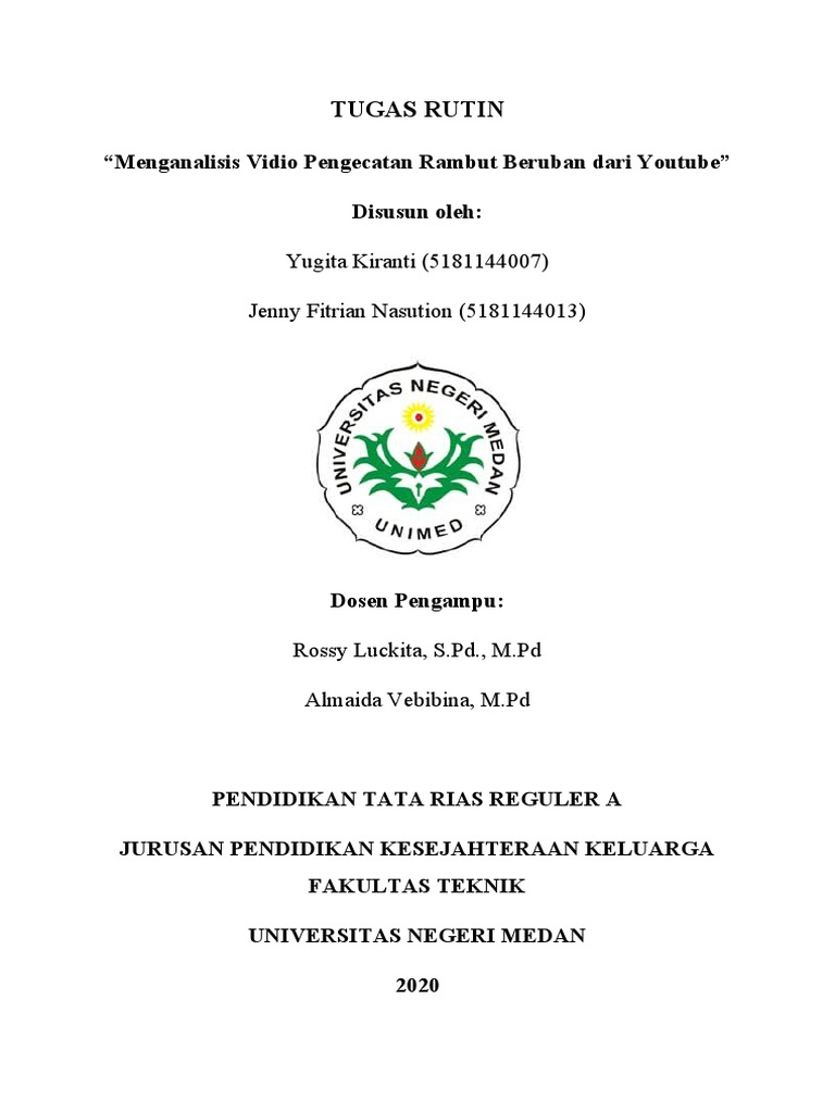 Analisis Vidio Pengecatan Rambut | PDF