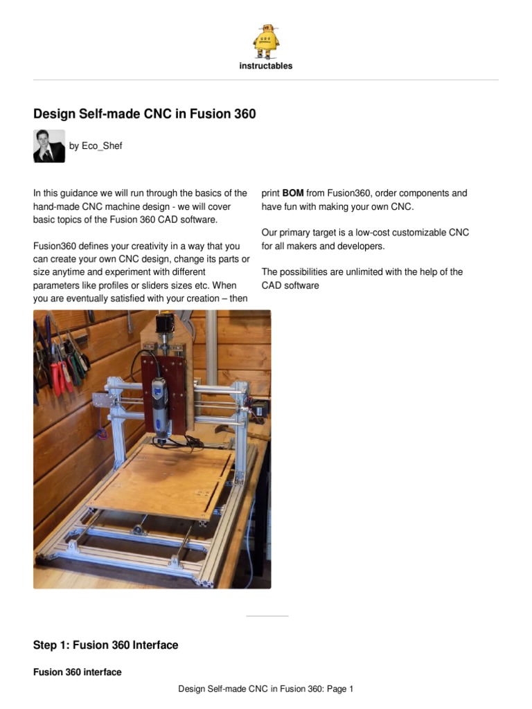 Design Self Made CNC in Fusion 360 PDF | PDF | Numerical Control | Length