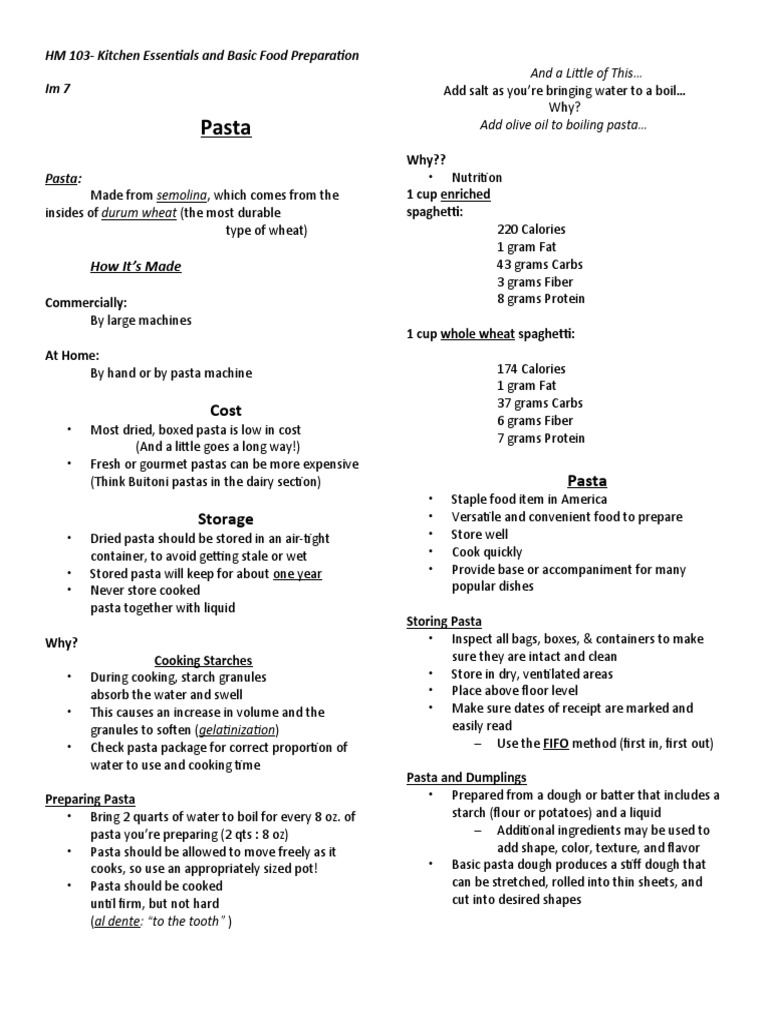 Pasta | PDF | Pasta | Dough