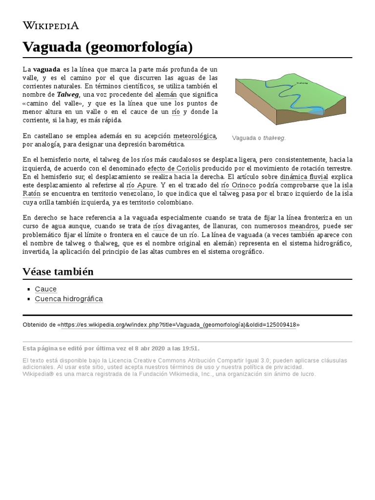 Vaguada (Geomorfología) | PDF