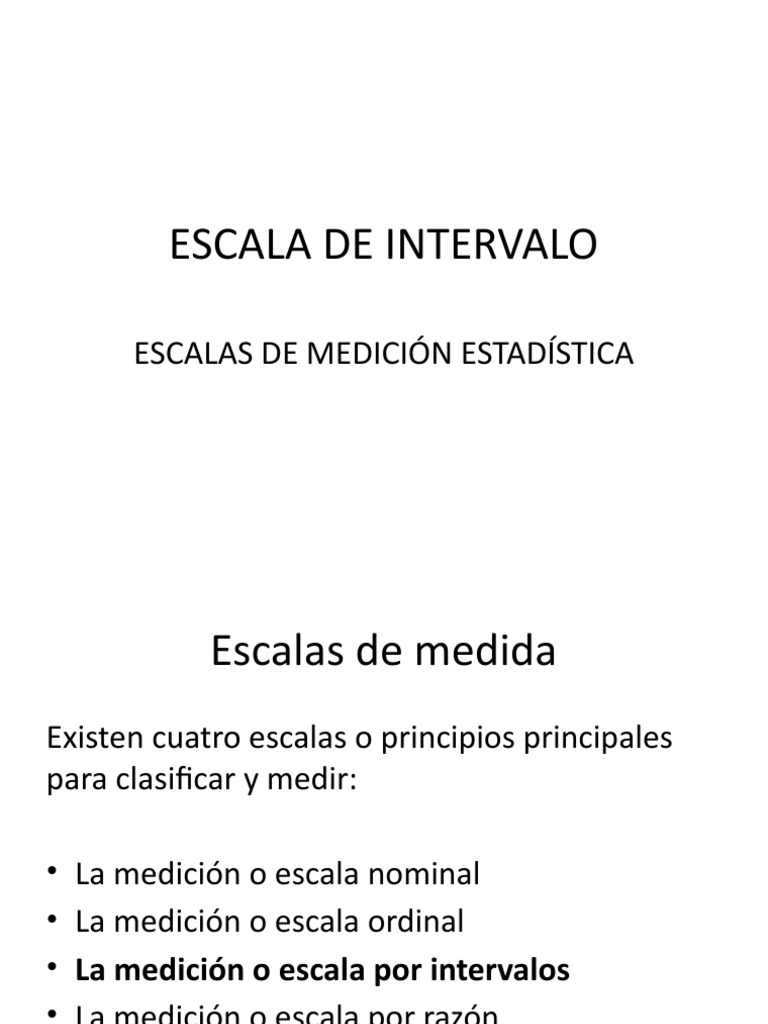 5.1. Escala de Intervalo | PDF | Análisis | Science