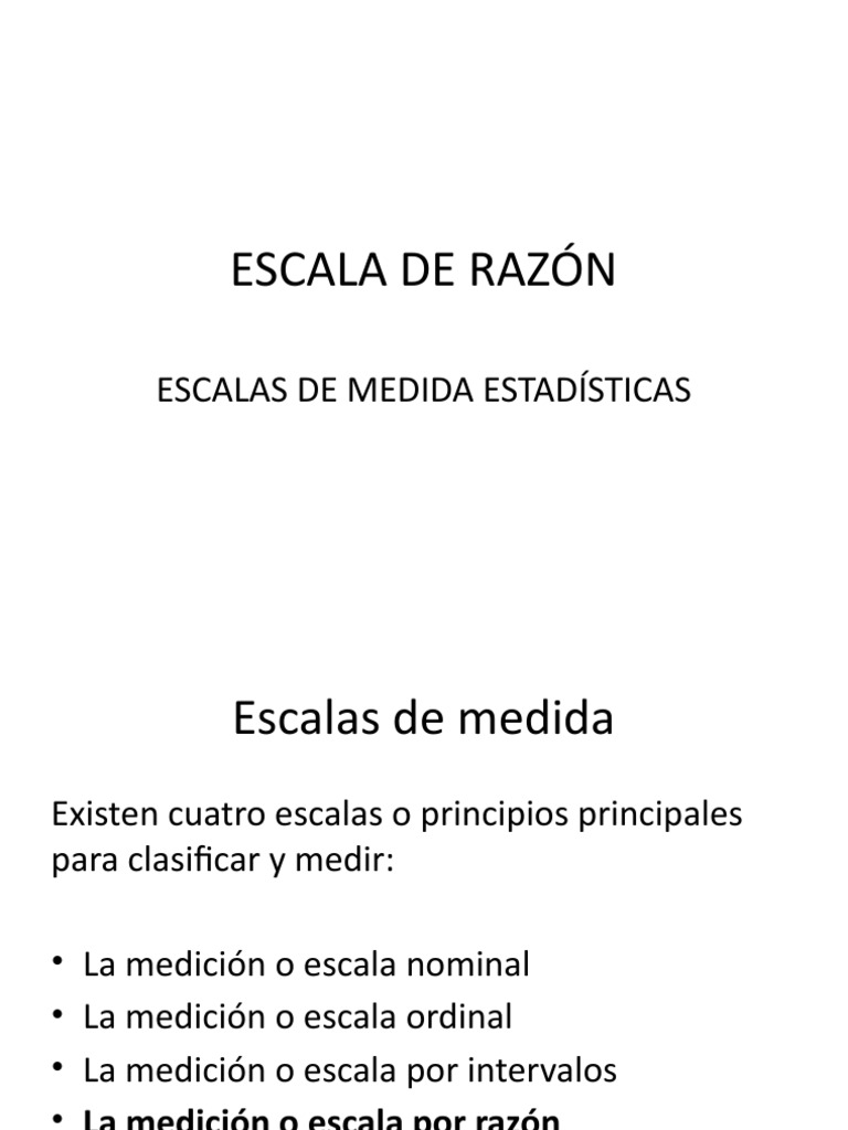 Escala de Razón | PDF | Nivel de medida | Cognición