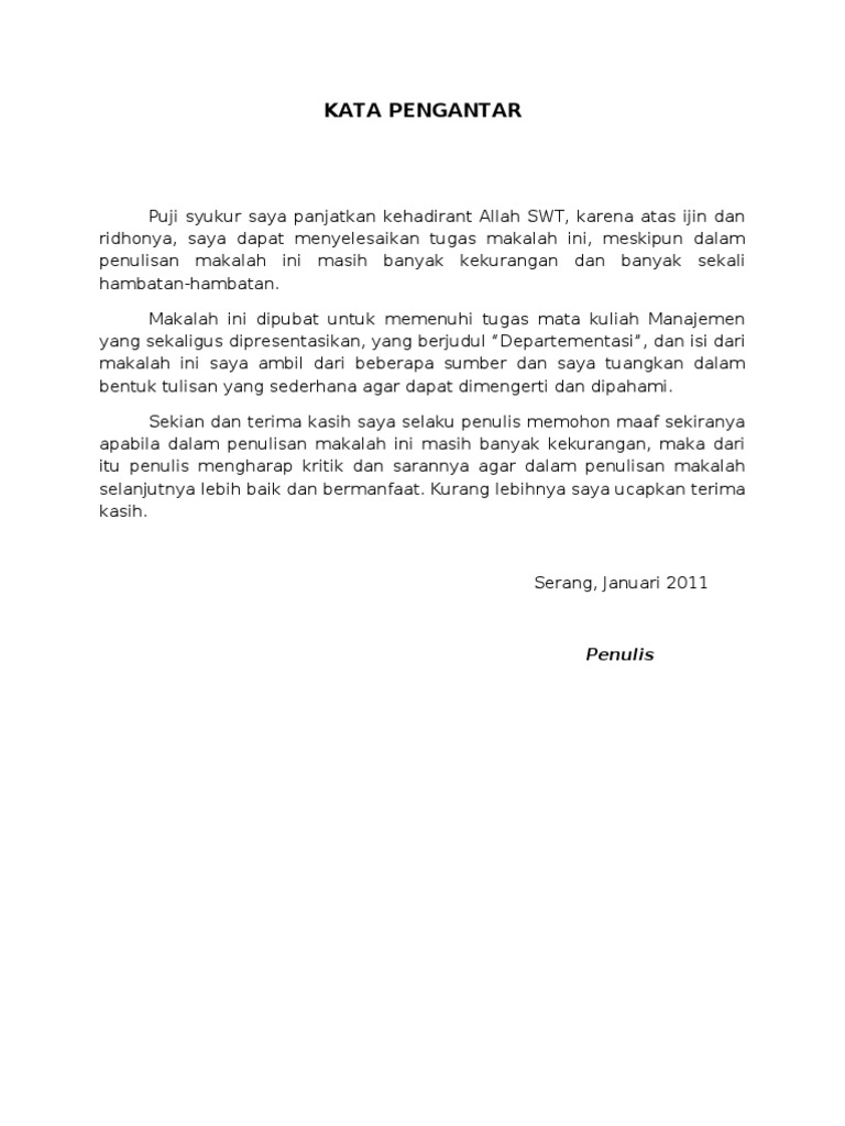 Kata Pengantar | PDF