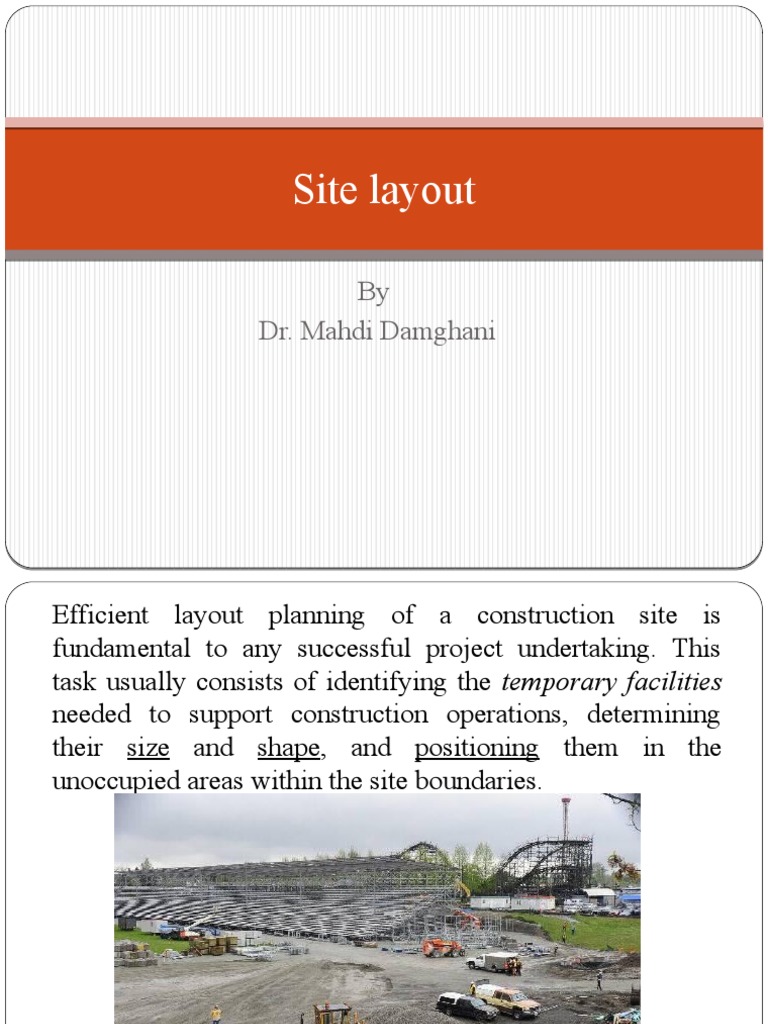 Site Layout: by Dr. Mahdi Damghani | PDF | Economic Sectors