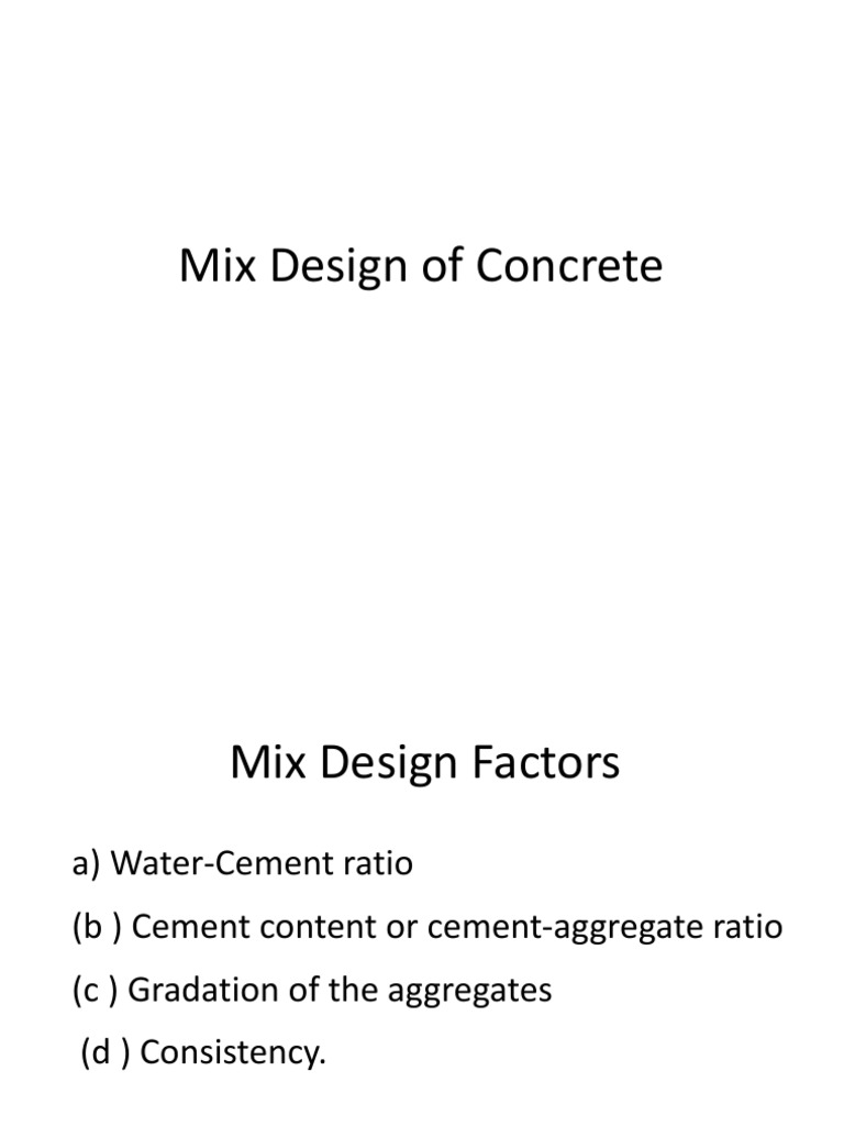Concrete Mix Design Methods Explained | PDF | Concrete | Composite Material